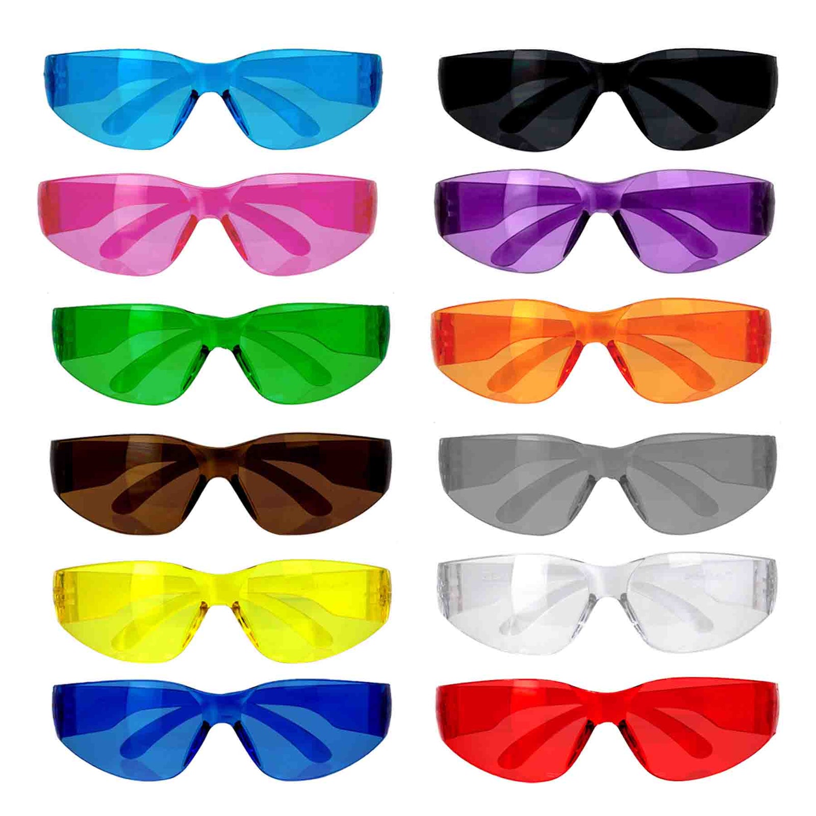 Kristal Full Color Safety Glasses – Bulk Multi-Color Pack – Bison Life